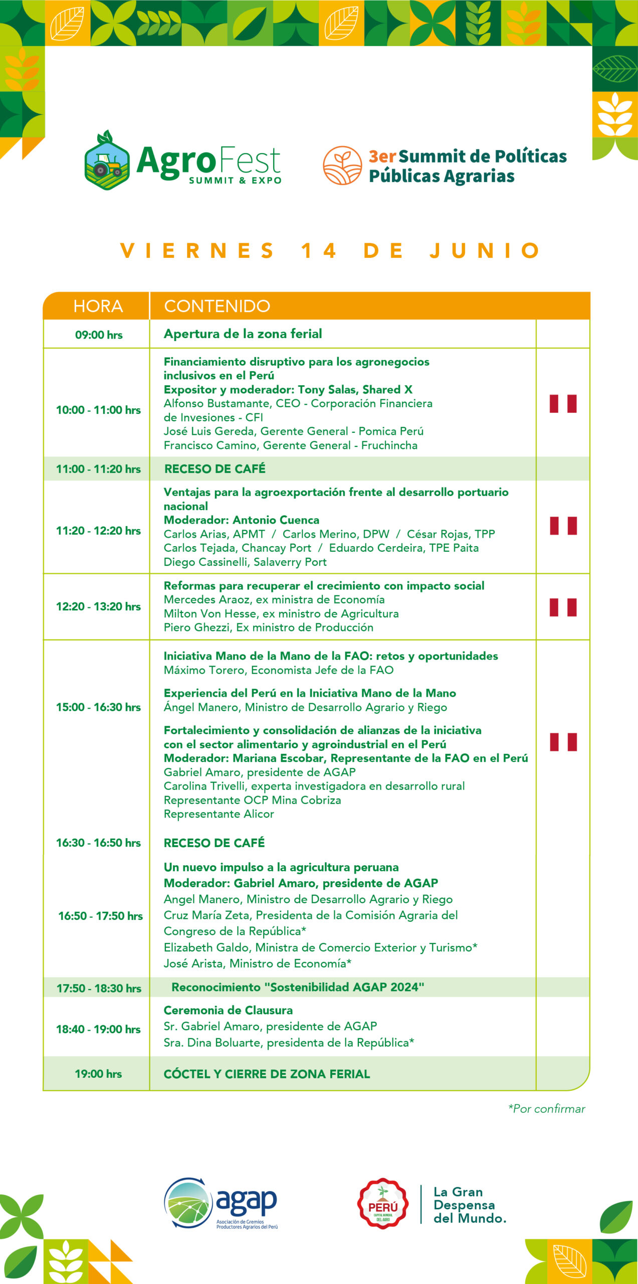 Programación – Agrofest Perú